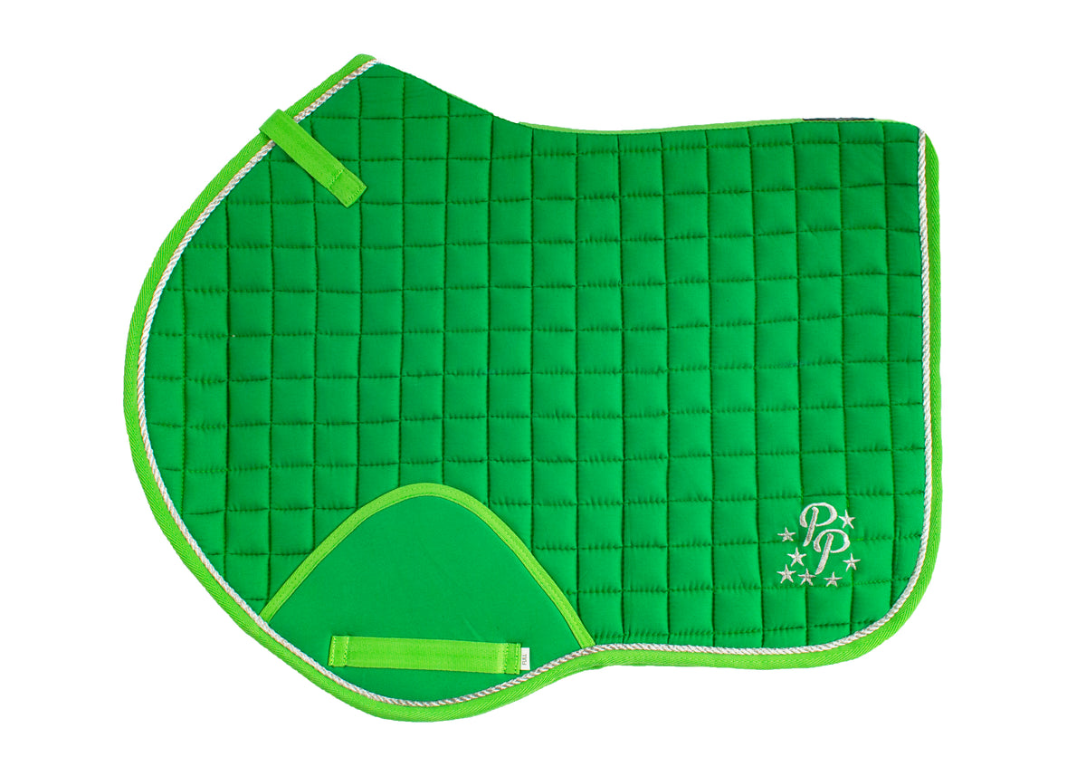 Lime Green Saddle Pads - Jump, GP, and Dressage cuts – Punk Ponies